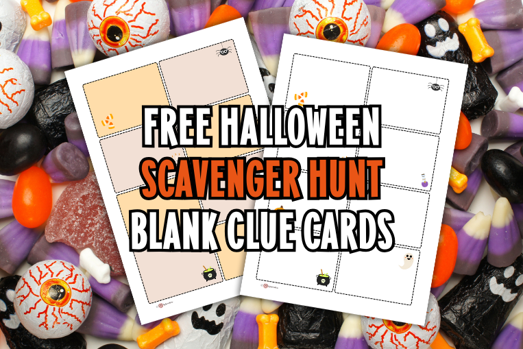 Free Printable Blank Scavenger Hunt Cards for Halloween – Big Heart ...