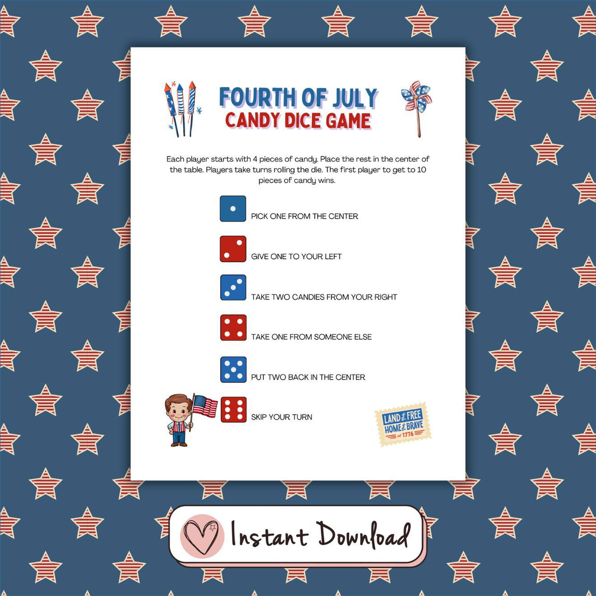 12 x 4th of July Games Bundle – Big Heart Little Star