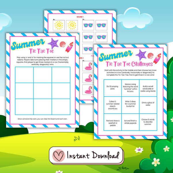 Summer Printable Games Bundle For Kids & Families – Big Heart Little Star