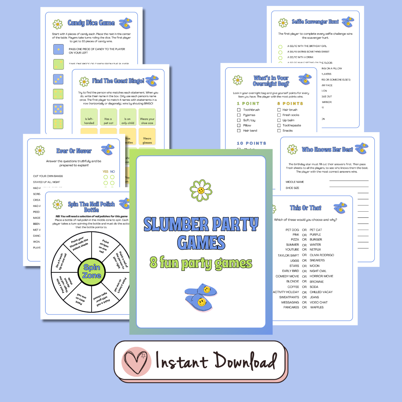 8 x 90s Retro Style Slumber Party games for teens – Big Heart Little Star