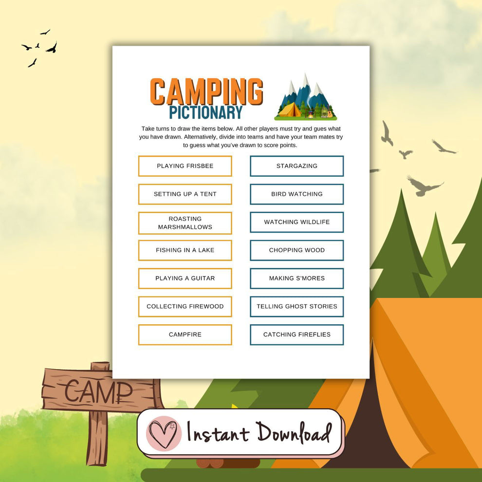 Camping Games And Activities Bundle For Kids And Families - Ten Games ...