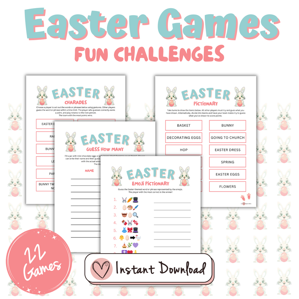 Printable Easter Games Bundle – 22 Activities for All Ages – Big Heart ...