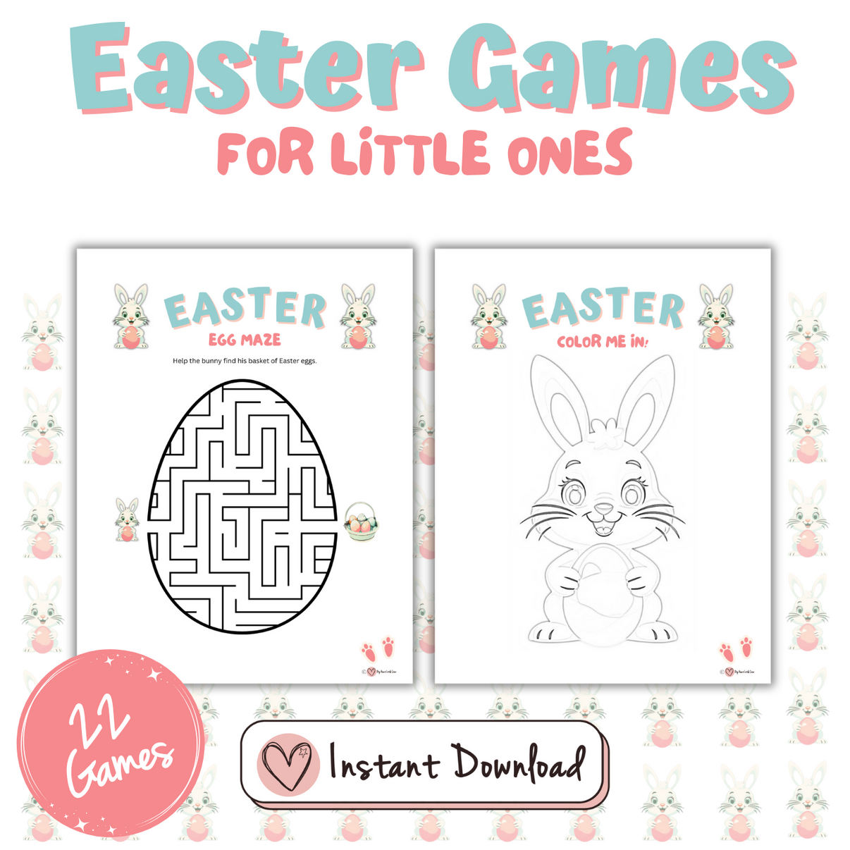 Printable Easter Games Bundle – 22 Activities for All Ages – Big Heart ...