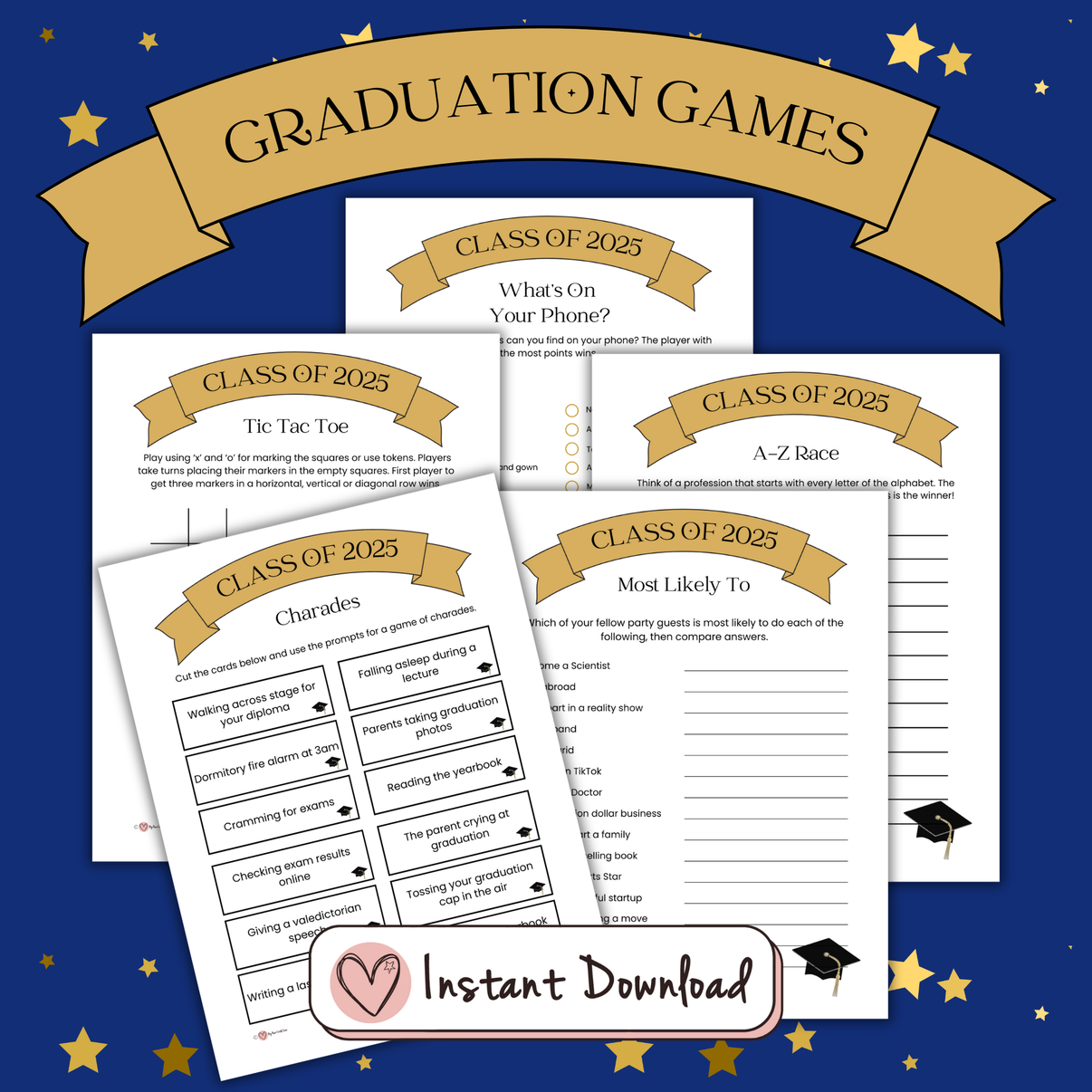 Printable Graduation Party Games – Big Heart Little Star