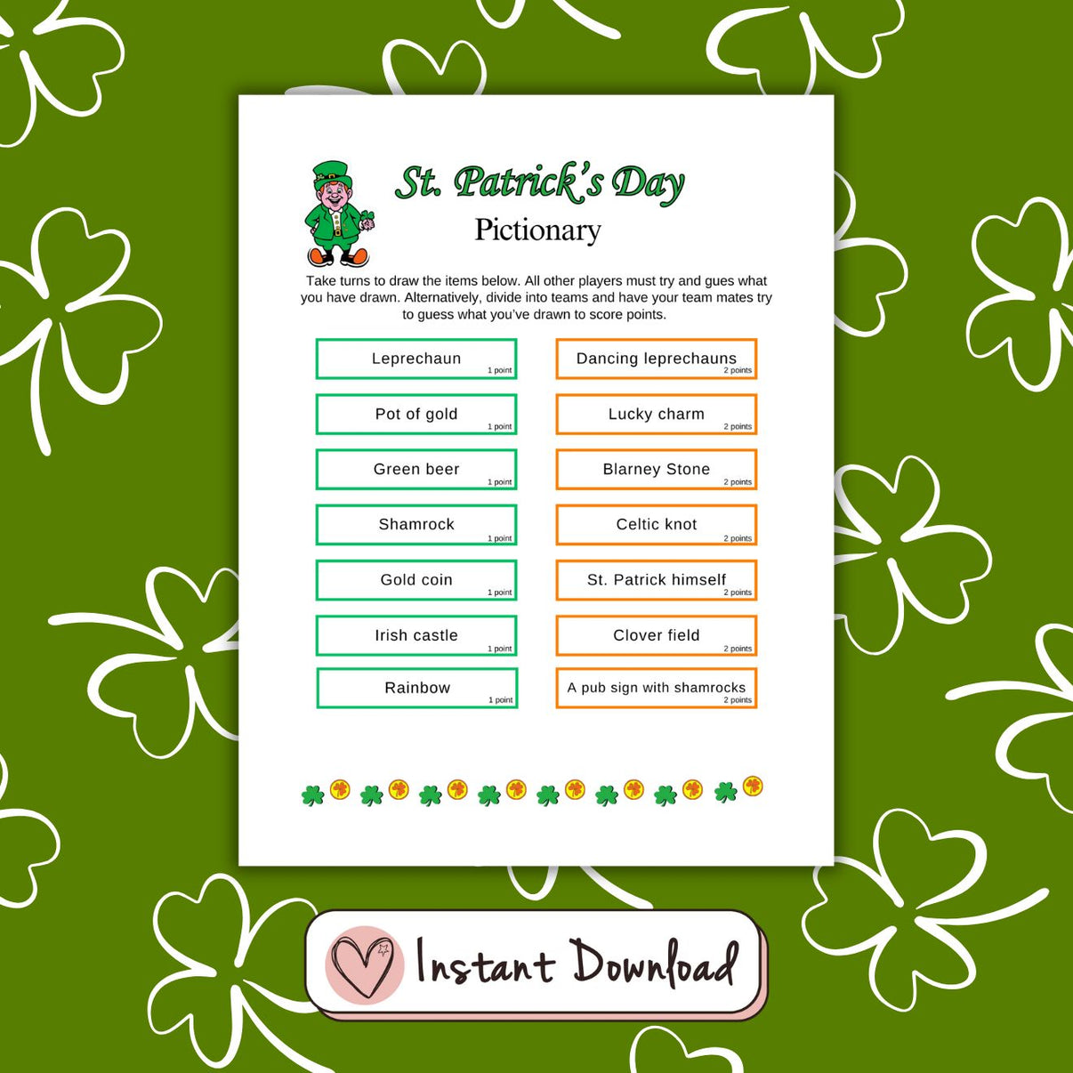 17 x St. Patrick's Day Games & Activities Bundle – Big Heart Little Star