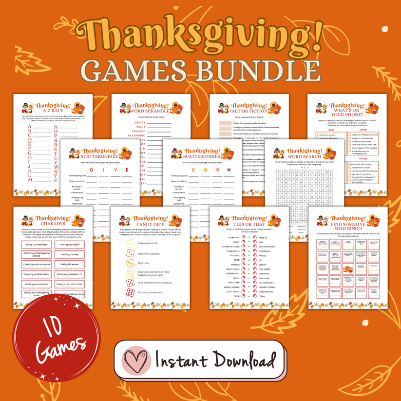 Thanksgiving Games Bundle For All The Family To Enjoy – Big Heart ...