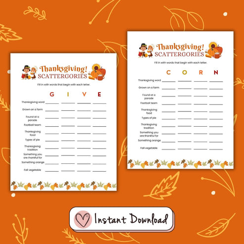 Thanksgiving Games Bundle For All The Family To Enjoy – Big Heart ...